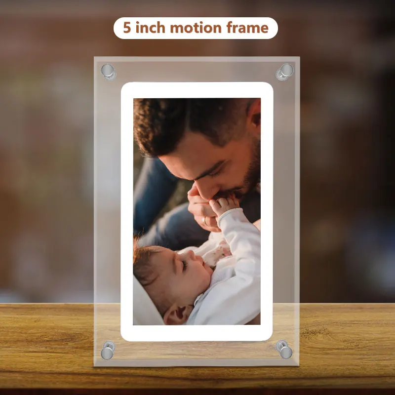 Gift 5inch Digital Picture Frame Acrylic Photo Display 1gb Battery C ...