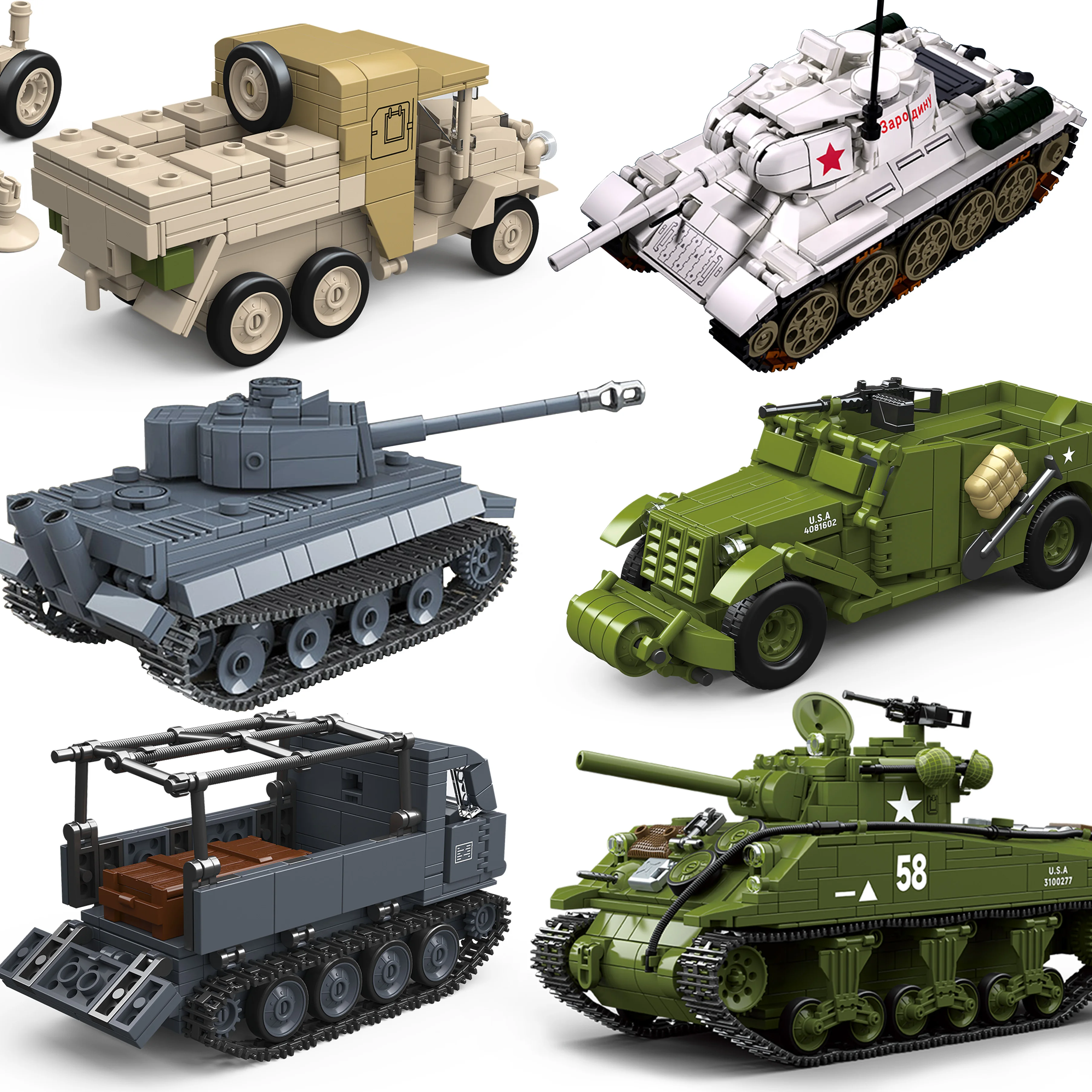Military WW2 Tanks Tiger Sherman T34 Panzer Vehicle Airplane Army ...
