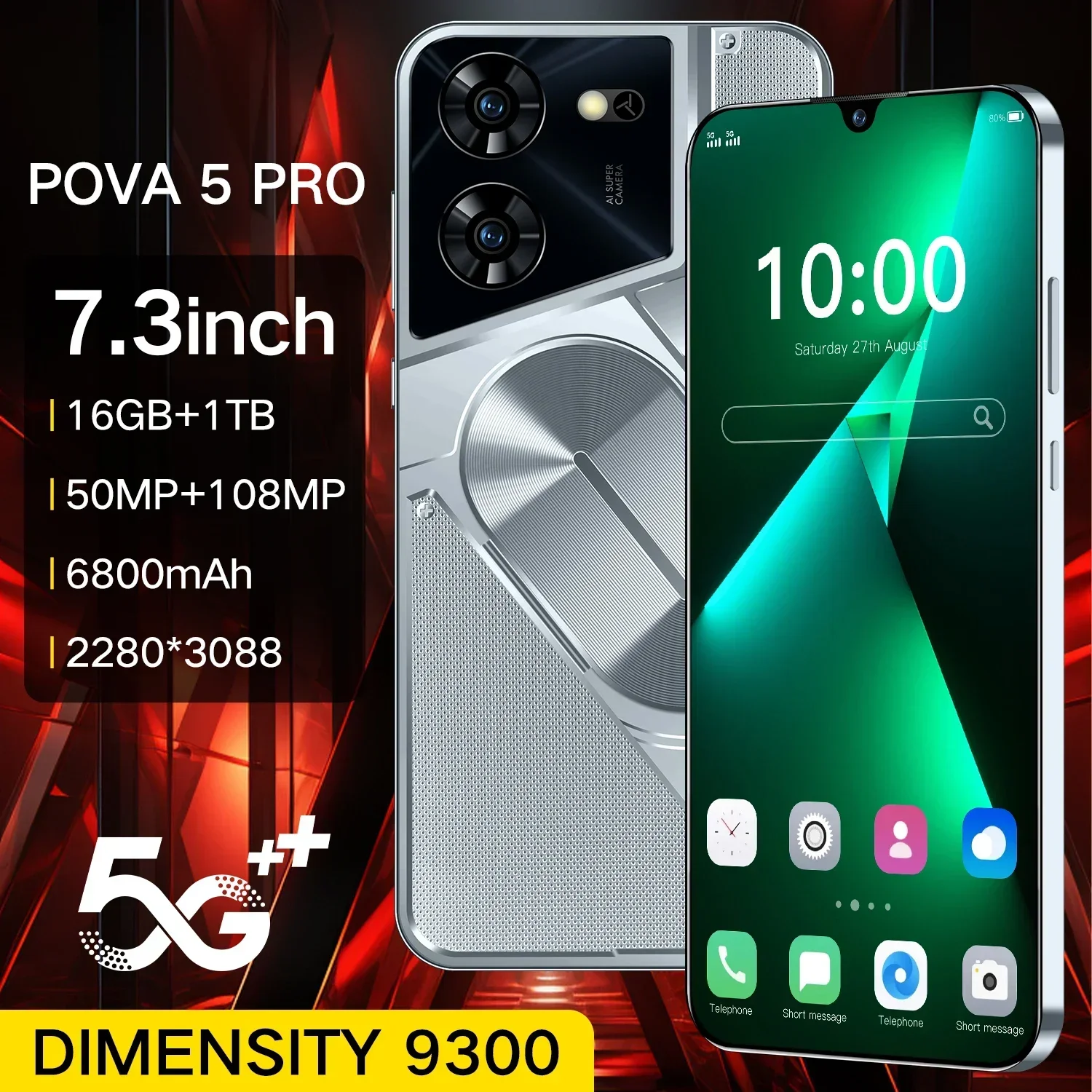 POVA-5-Pro-Smartphone-Android-7-3-inch-512GB-ROM-2TB-RAM-6800mAh-OTG ...