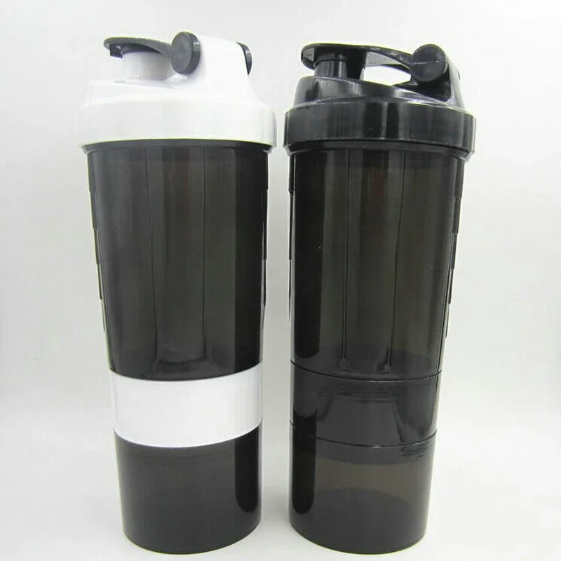 3-Layers-Shaker-Protein-Bottle-Powder-Shake-Cup-Water-Bottle-Plastic ...