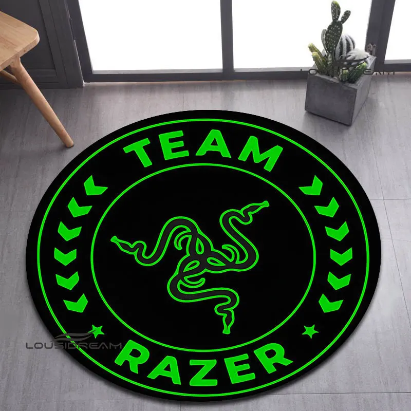 razer-logo-printed-carpet-round-carpet-anti-slip-carpet-anime-rug ...