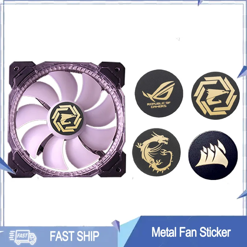 Pc-Case-Fan-Metalen-Sticker-Rog-Msi-Aorus-Label-Vergulde-Koelventilator ...