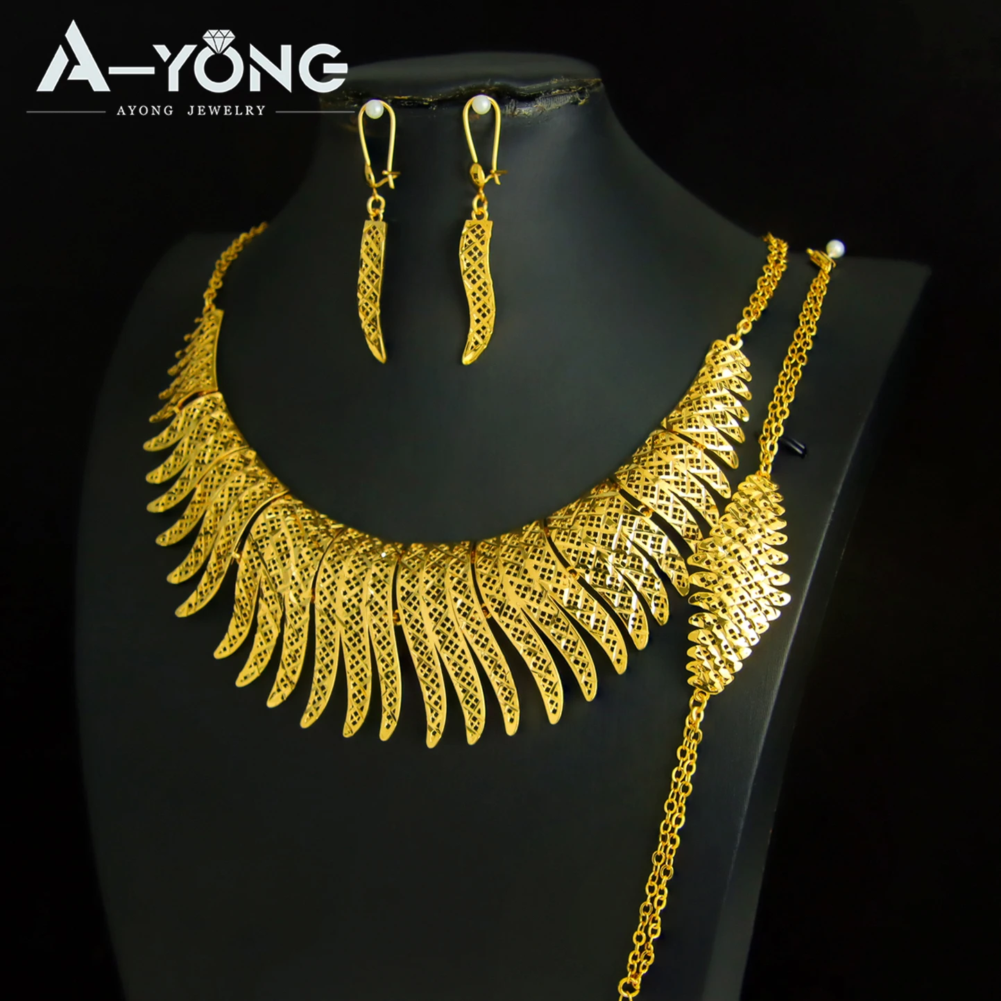 Luxury Kurdish Ethnic Gold Wedding Jewelry Set 21k Gold Plated Dubai ...