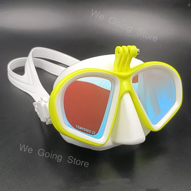 New Gopro Mirrored Snorkeling Mask Professional Scuba Diving Glasses ...