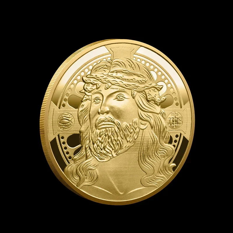 Jesus-Coin-Crown-of-Thorns-Gold-Plated-Souvenirs-and-Gifts-Christian ...