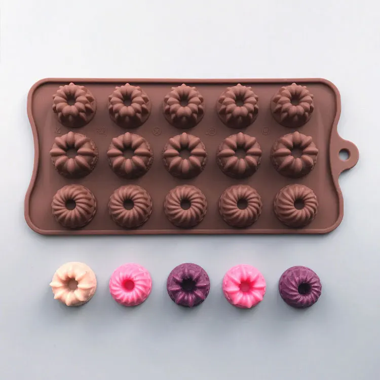 Flower Baking Mold DIY Chocolate Candy Ice Silicone Mould Resin Plaster ...