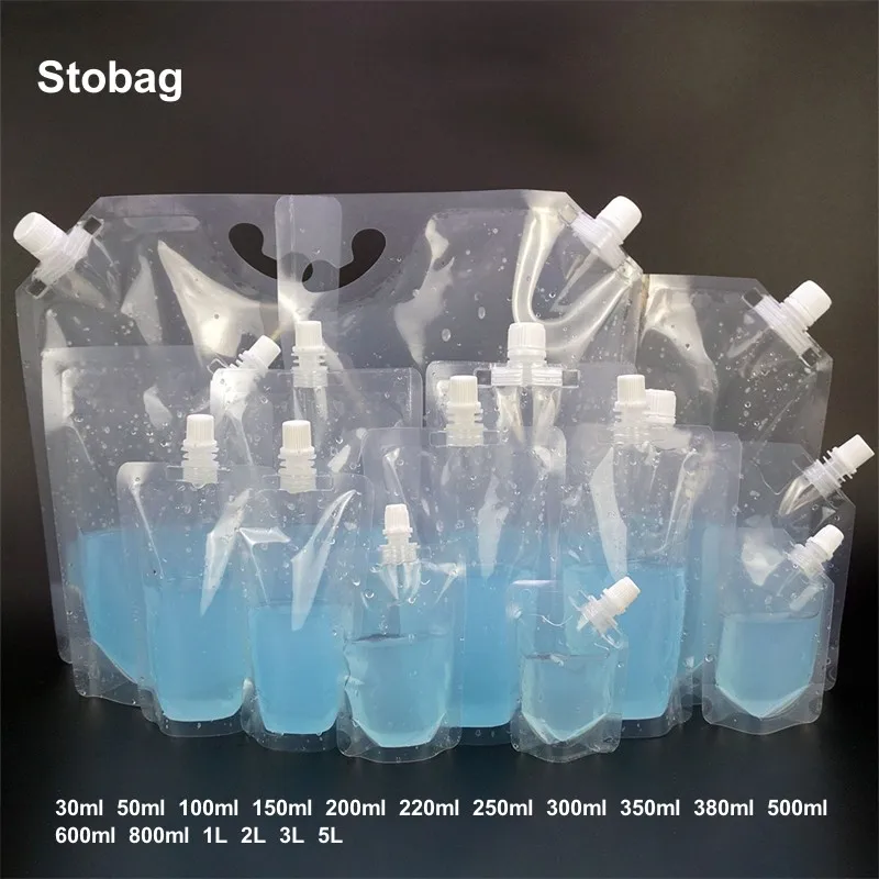 StoBag-50-20pcs-Transparent-Drink-Liquid-Package-Nozzle-Bags-for-Beer ...