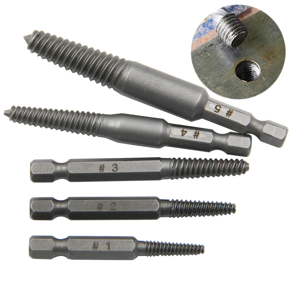 1Set-Head-Screw-Extractor-6-35mm-Hexagonal-Shank-Thread-Tap-Head ...