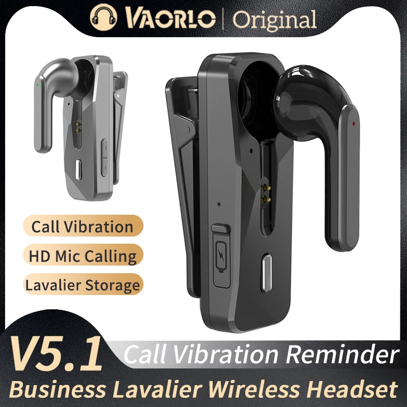 Bluetooth-5-1-Wireless-Headset-Business-Earphone-With-HD-Mic-Handsfree ...