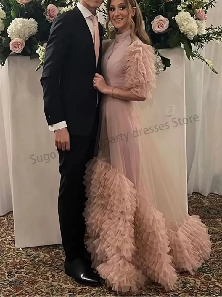 2812 Formal Women Evening Dresses Dusty Pink Long Bridal Engagement ...