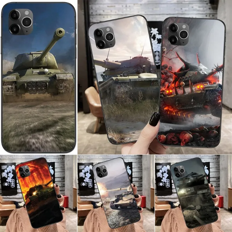 Funda de teléfono World Of Tanks para IPhone 14 13 12 11 XS X 8 7 6 ...