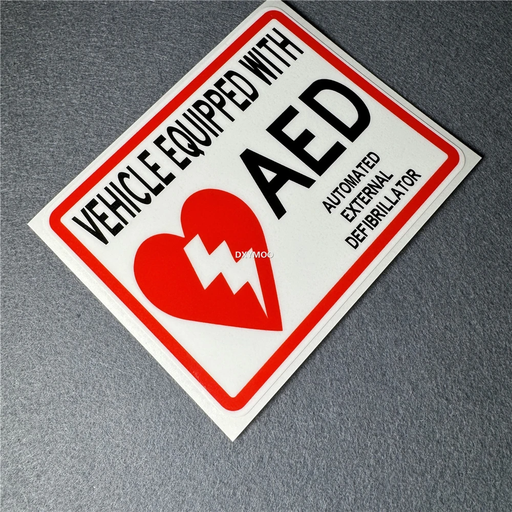 Car-Stickers-Vehicle-Equipped-with-AED-Warning-Auto-Truck-Tail-Window ...