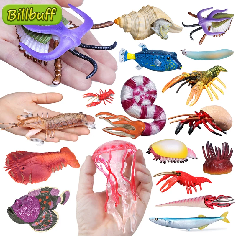 Simulation-Marine-Sea-Life-Lobster-Crab-Figurines-Shark-Action-Figures ...
