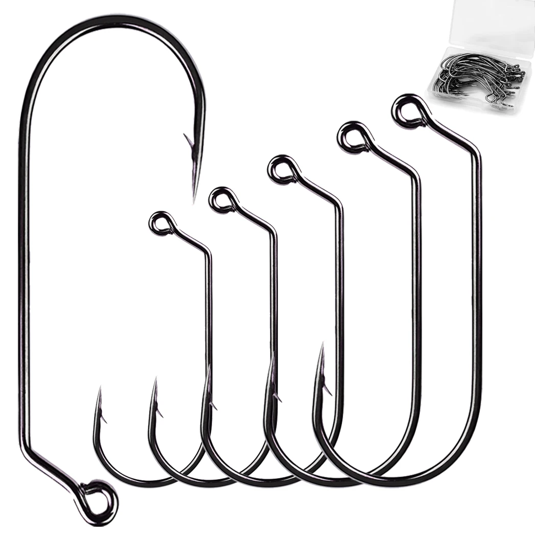 50Pcs-box-Jig-Big-Series-Fishing-Wide-Crank-Hook-Set-Offset-Jig-Barded ...