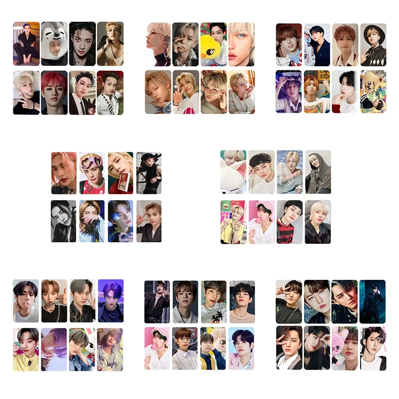 8PCS/Set Kpop STRAY KIDS Team Photocards HD Printed Hyunjin Bang Chan ...