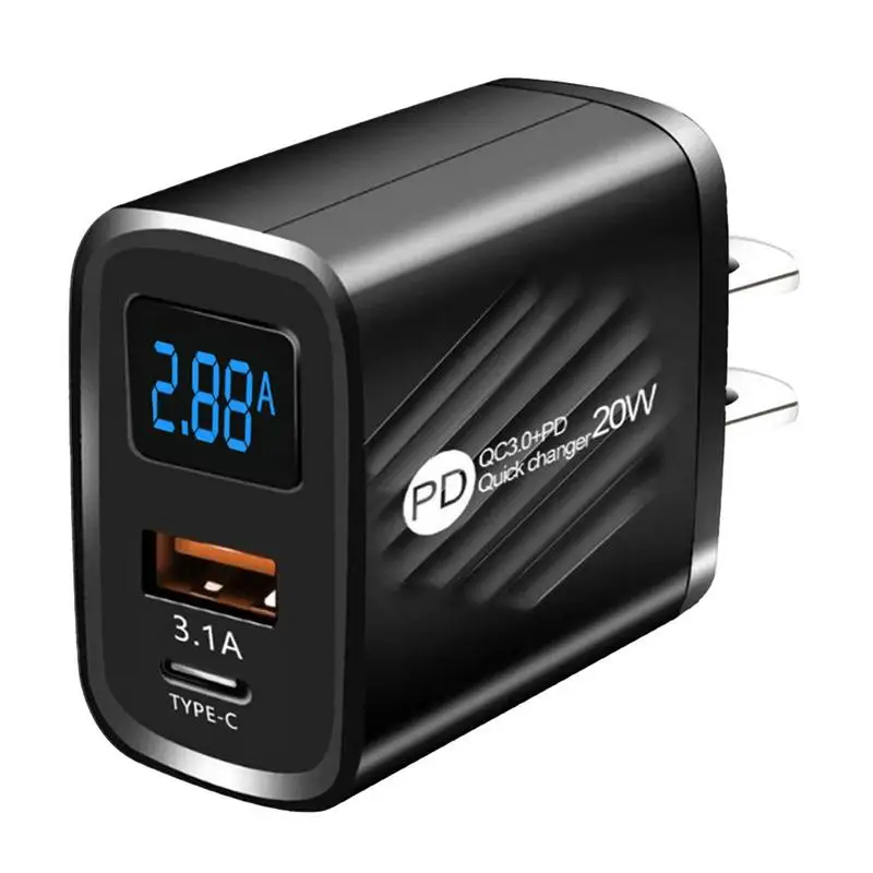 USB-Wall-Plug-Adapter-Fast-Charging-PD20W-Dual-Port-Adapter-With ...