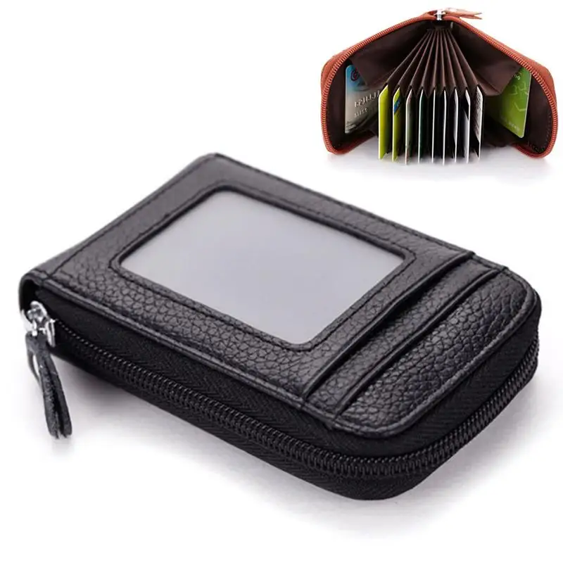 Business-Card-Holder-Zipper-Card-Protect-Case-Men-Multi-Slot-Card ...