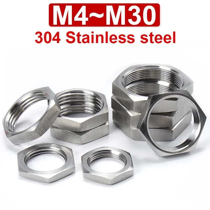 M4 M5 M6 ~ M30 304/316 Acciaio inossidabile Esagono Dado sottile Radice ...