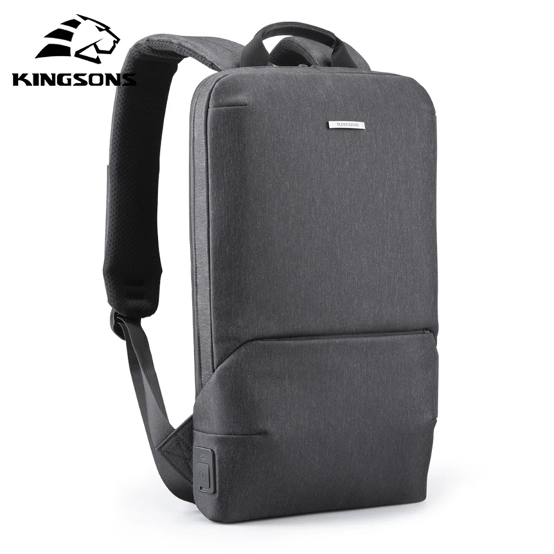Kingsons Men Backpack Business Travel Bag w/ Type-A USB Charging 15.6 ...