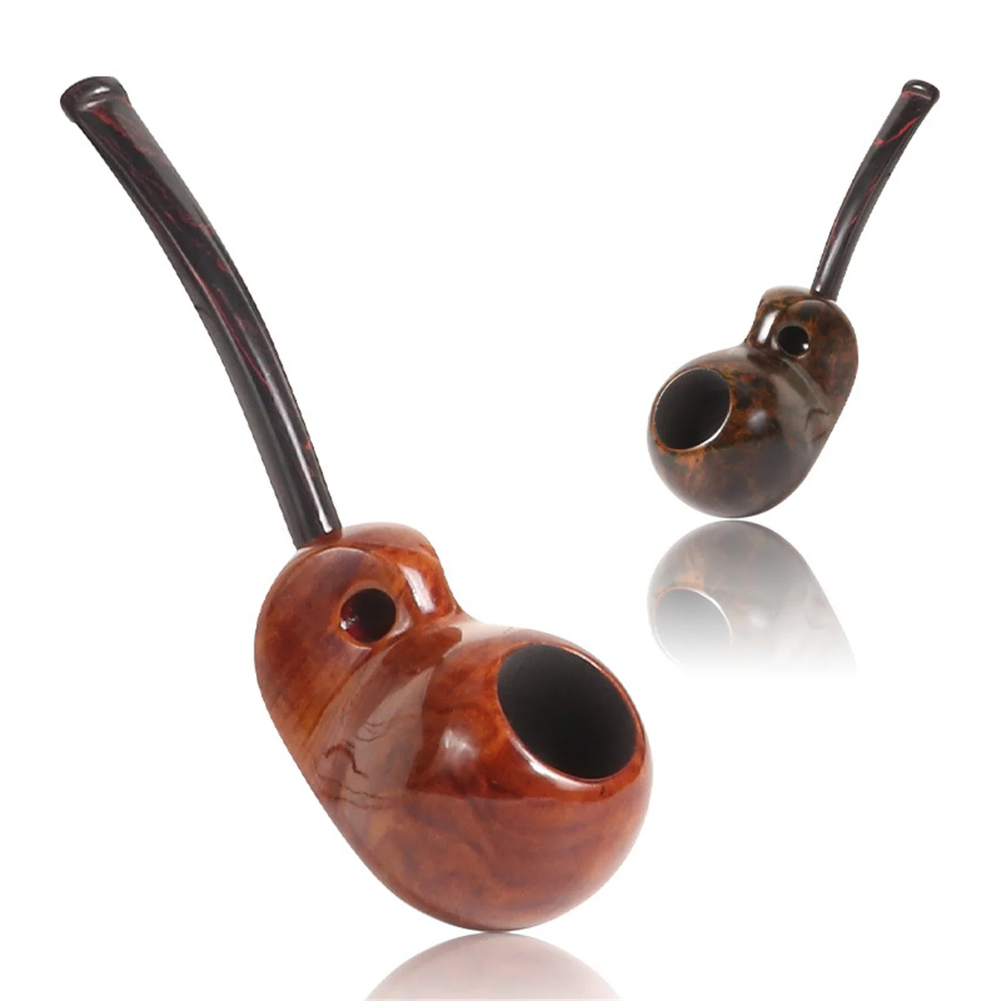 Briar-Wood-Nautilus-Snail-Pipe-For-Cut-Tobacco-3mm-Filter-Flue-Retro ...
