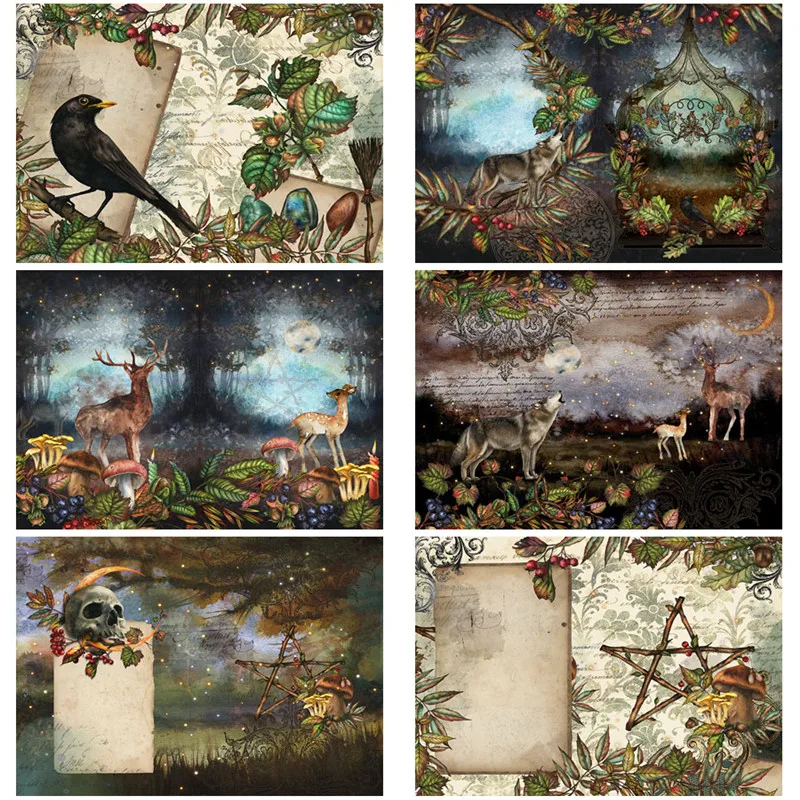 Magic-Dark-Forest-Stickers-Crafts-And-Scrapbooking-stickers-kids-toys ...