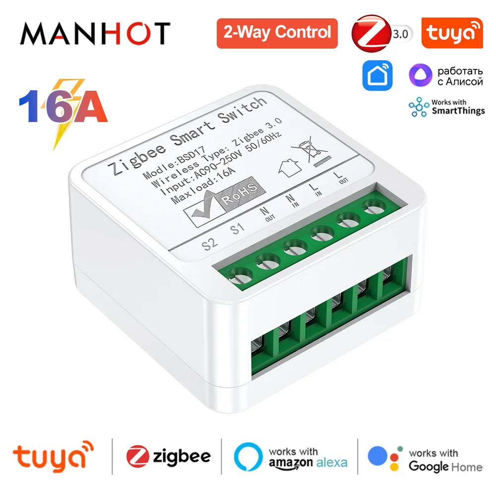 M-dulo-de-interruptor-inteligente-Tuya-16A-Zigbee-Mini-rel-soporte-de-Control-bidireccional ...