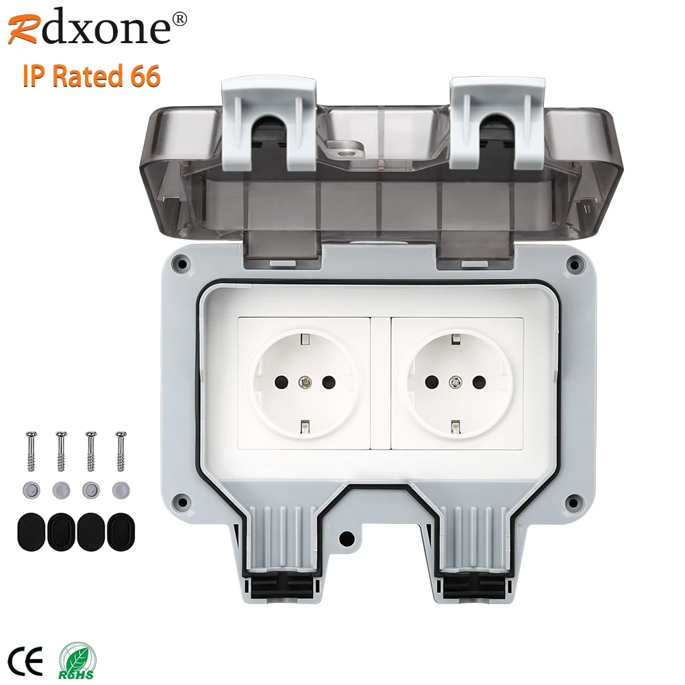 Electrical Outlets Garage | Ip66 Outdoor Socket Eu | Outdoor Plug ...