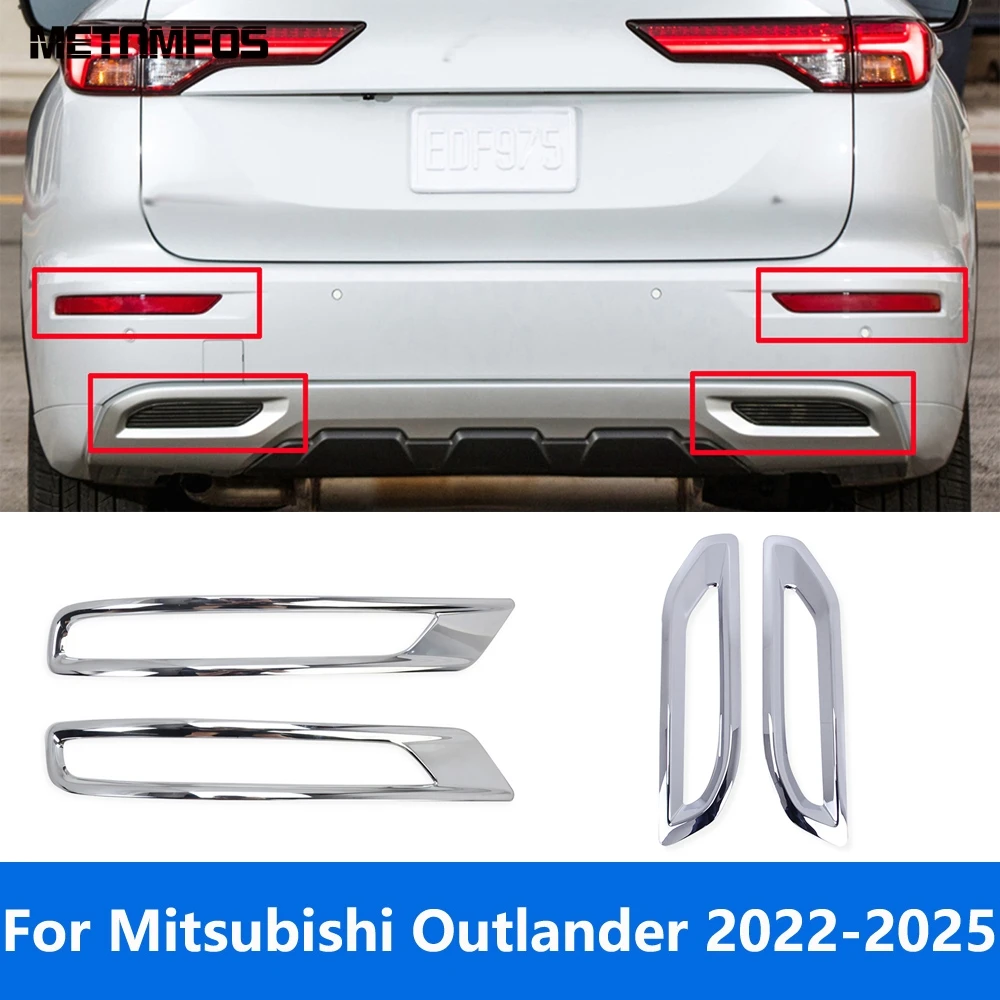 Rear Fog Light Lamp Cover Trim For Mitsubishi Outlander 2022 2023 2024 ...