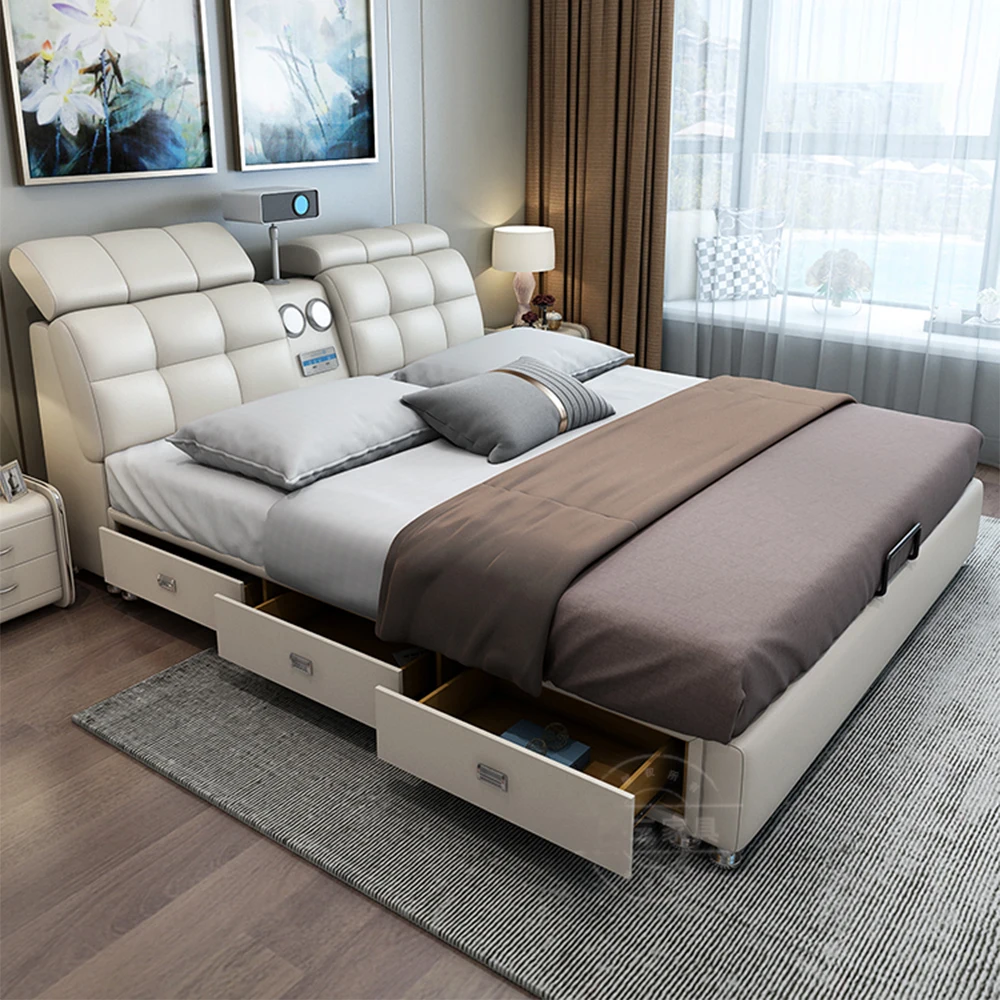 Linlamlim-Ultimate-Tech-Smart-Bed-Multifunctional-Bedframe-with-Genuine ...