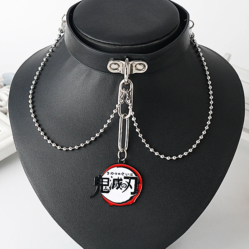 New Anime Peripheral Demon Slayer Necklace For Man Creative Hanafuda ...