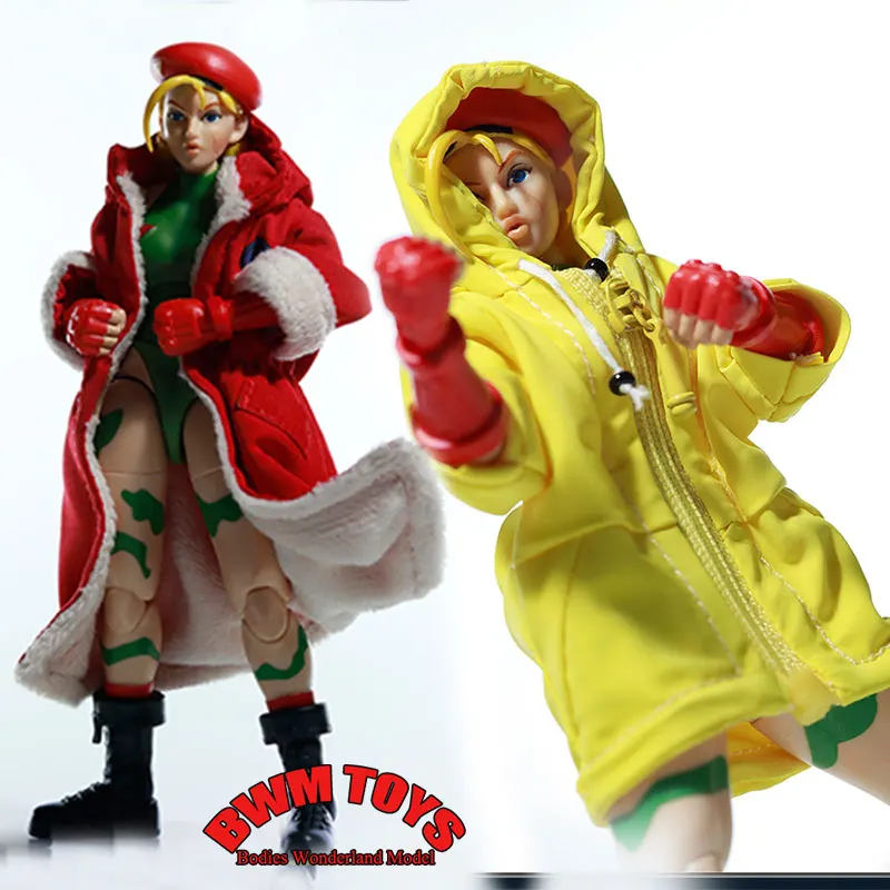 1/12 Scale Fighting Girl Cammy Hooded Yellow/Red Jacket Clothes For ...