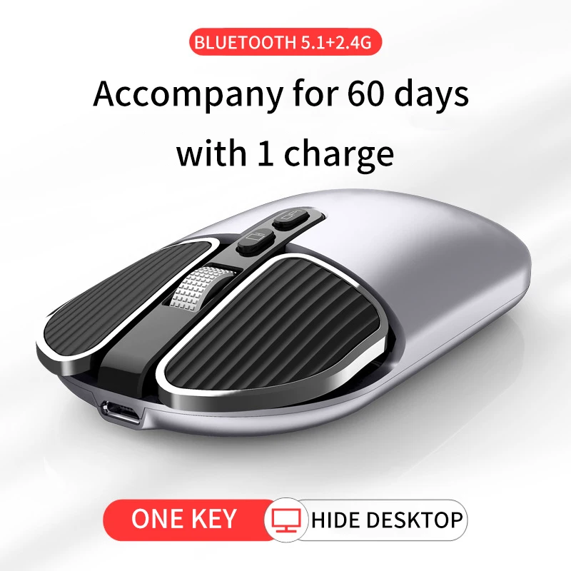 Bluetooth-5-1-2-4G-Wireless-Dual-Mode-Rechargeable-Mouse-Optical-USB ...