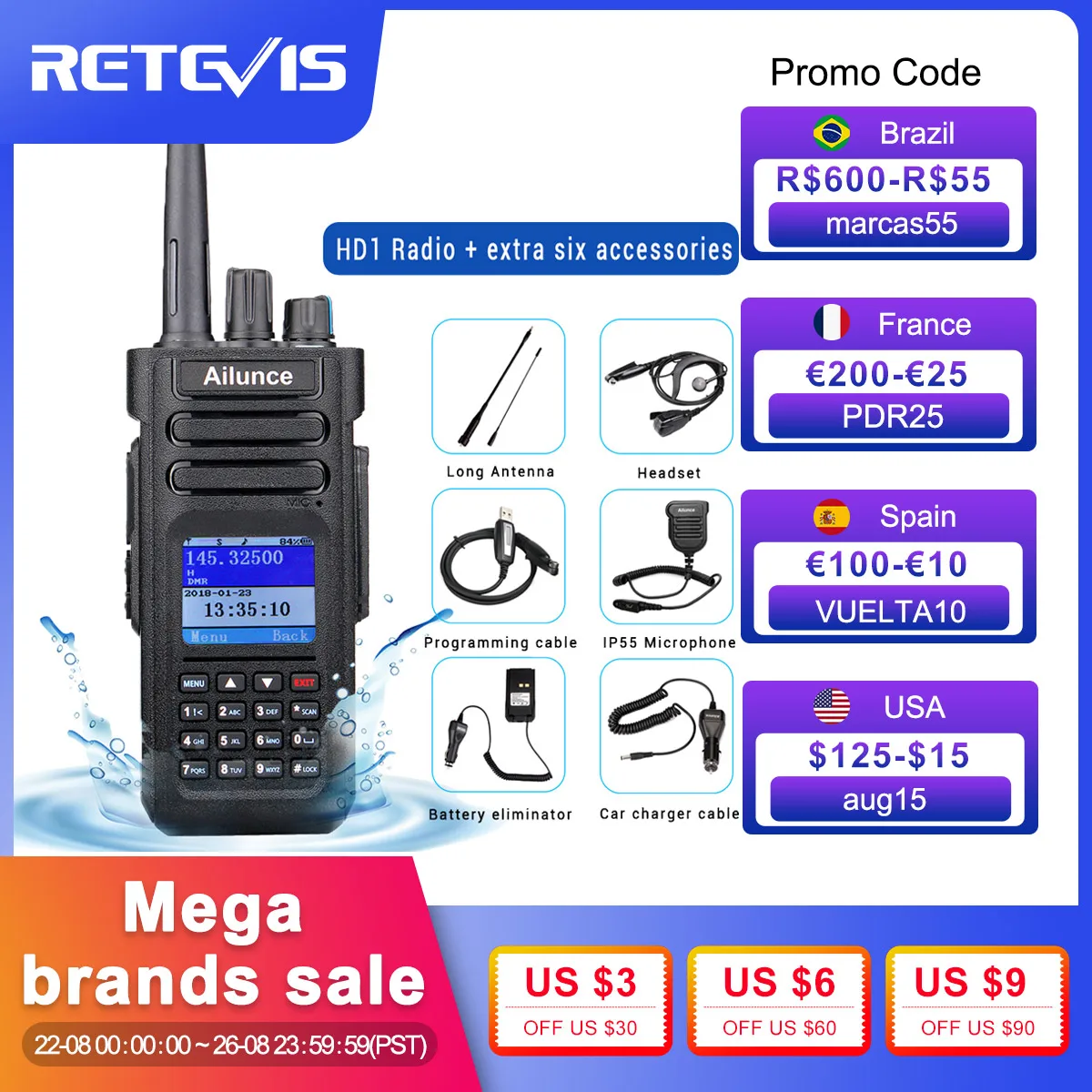 Ailunce Hd1 Dmr Radio Digital Walkie Talkie Dmr Radio Amateur Numérique ...