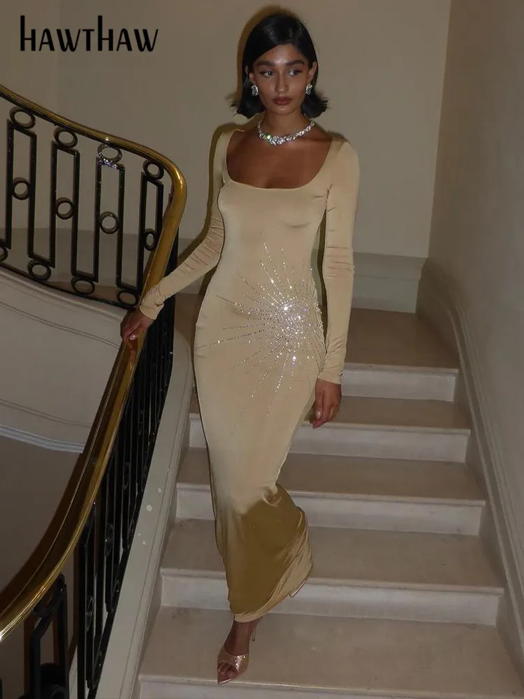 Hawthaw-Women-2024-Spring-Autumn-Long-Sleeve-Party-Club-Evening ...