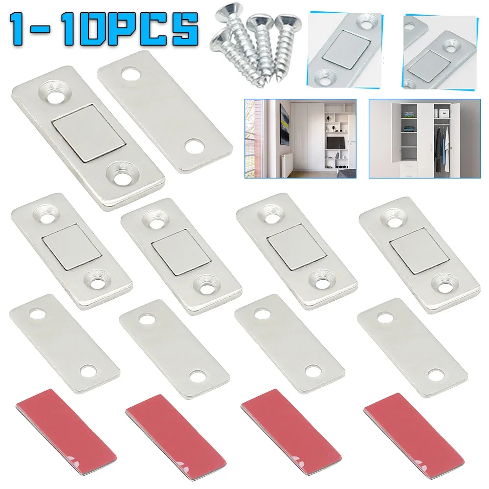 1-10-Set-Magnetic-Cabinet-Catches-Magnet-Door-Stops-Ultra-Thin-Hidden ...