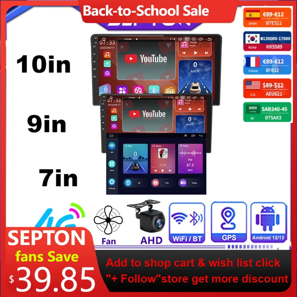 SEPTON-Car-Radio-Universal-7-9-10-Inch-Android-Car-Stereo-Touch-Screen ...