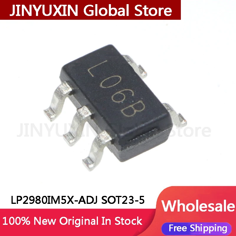 5 100pcs Lp2980im5x Adj Lp2980im5x Silk Screen L06b Lp2980im5 Adj Sot23