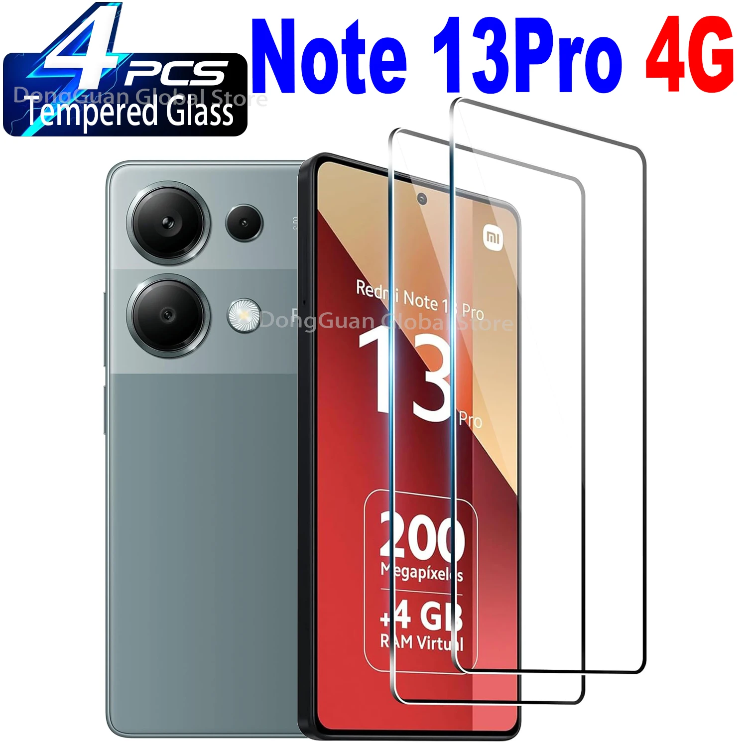 9H Tempered Glass For Xiaomi Redmi Note 13 Pro Screen Protector Glass ...