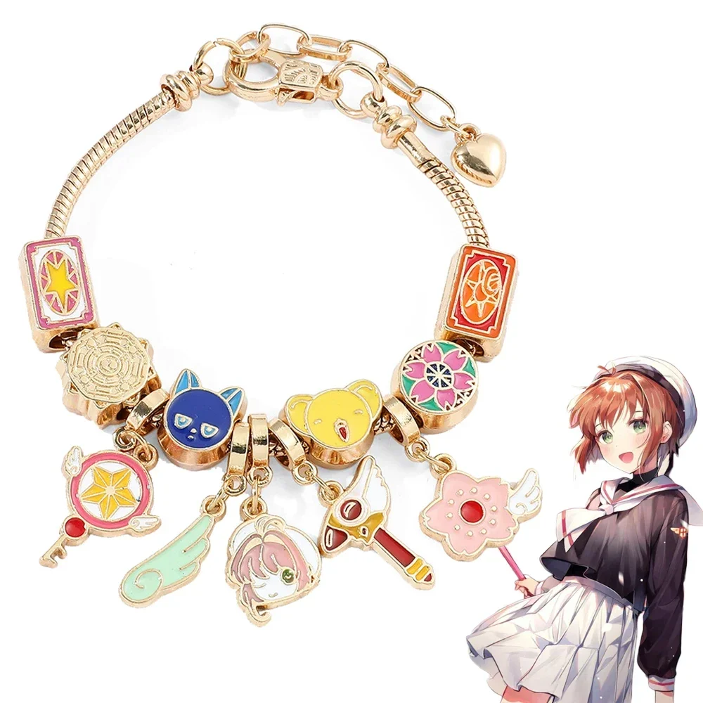 Anime Card Captor Sakura Cosplay Bracelet Kawaii Magic Wand Peandant ...