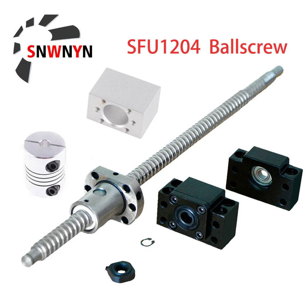 Sfu1204 Set: Rm1204 Rolled Ball Screw C7 With End Machined+1204 Ball ...