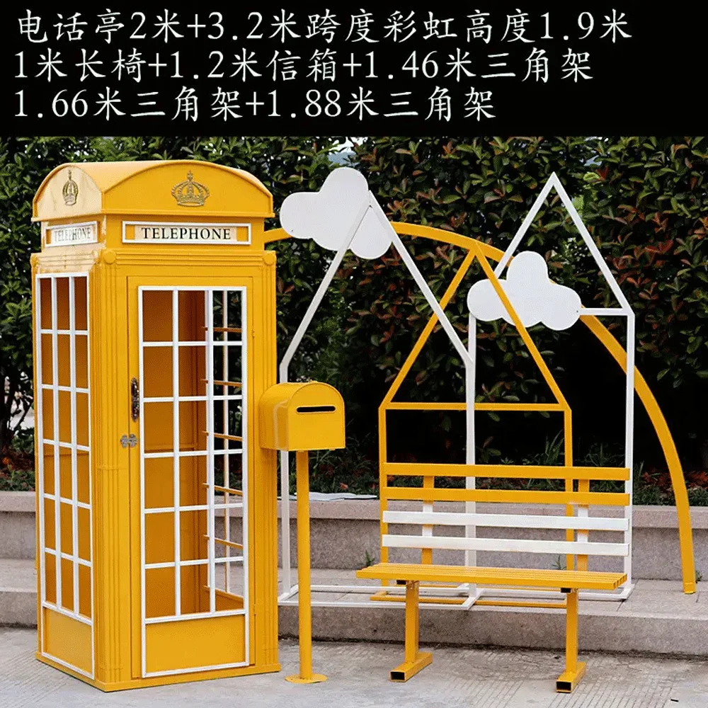 Customized-Outdoor-Indoor-Metal-Pink-Telephone-Box-Decor-London ...
