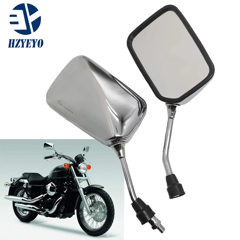 All-metal-Motorcycle-Modified-Square-Rearview-Mirror-For-Shadow-VT1100 ...