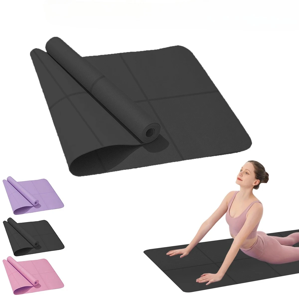 Foldable Yoga Mats Anti-slip Sport Fitness Mat Blanket For Exercise ...