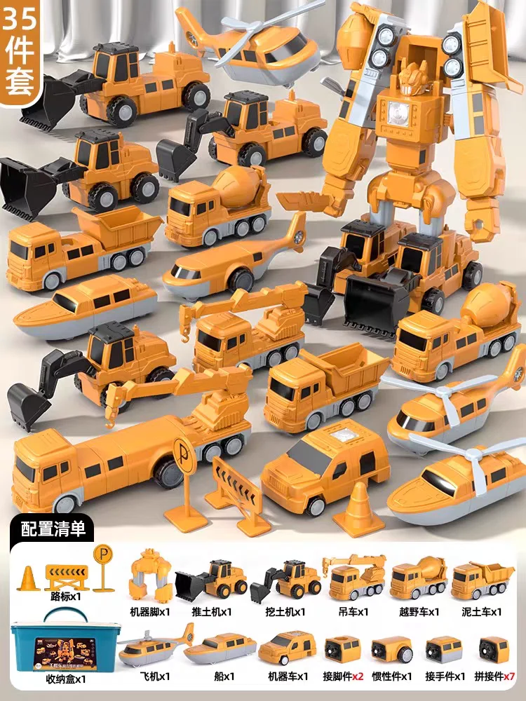 Children-s-Multi-functional-Magnetic-Transforme-Robot-Engineering-Car ...