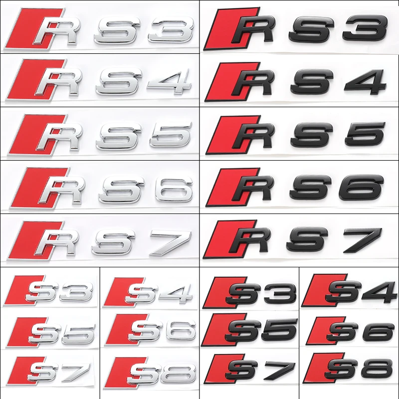 Car-Rear-Trunk-Emblem-Logo-Badge-Stickerfor-audi-S3-S4-S5-S6-S7-S8-RS4 ...