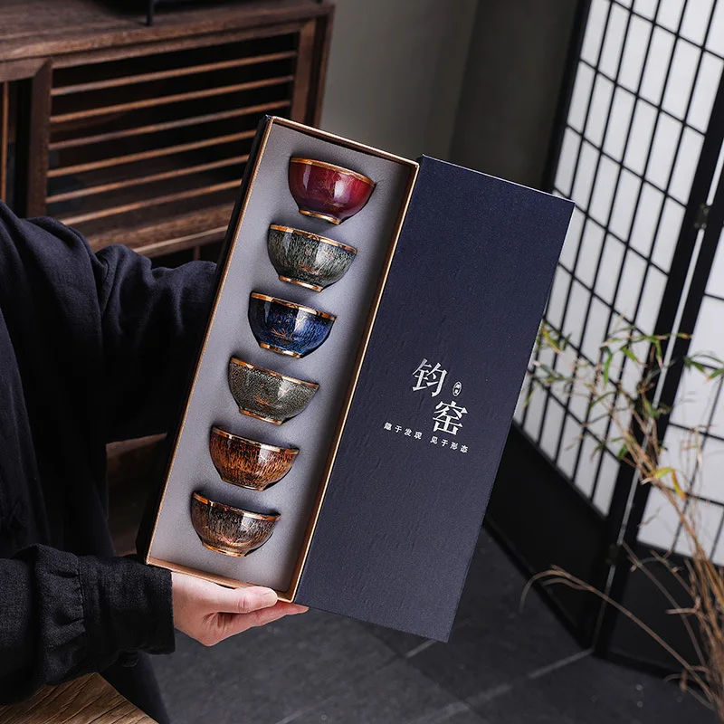 Jun-Kiln-Gold-Master-Cup-Set-Kiln-Transformation-Jianzhan-Tea-Cup-Large ...