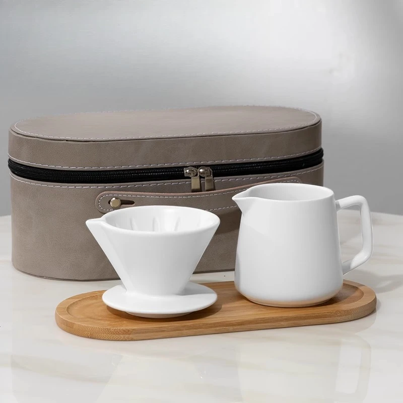 Ceramic Travel Hand Brewed Coffee Pot Set Hand Brewed Coffee Gift Box ...