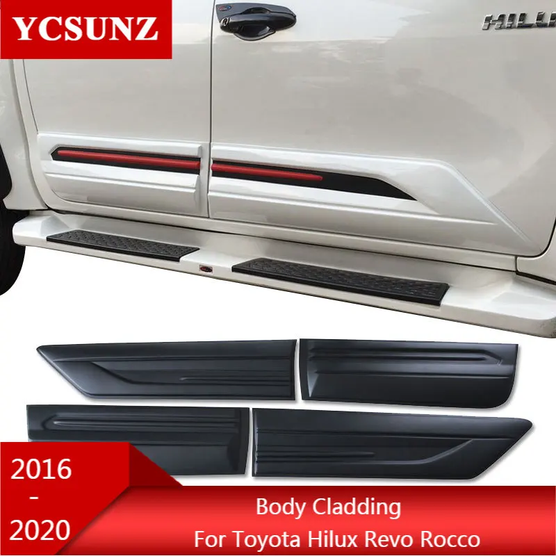 ABS-Black-Body-Cladding-Kits-Accessories-For-Toyota-Hilux-Revo-Rocco ...