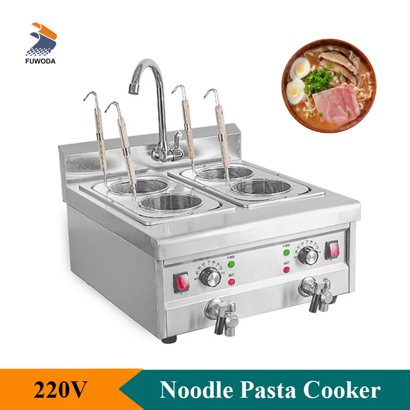 Commercial-Tabletop-4-Baskets-Noodle-Cooker-Electric-220V-Pasta-Boiler-Cooking-Machine-With ...