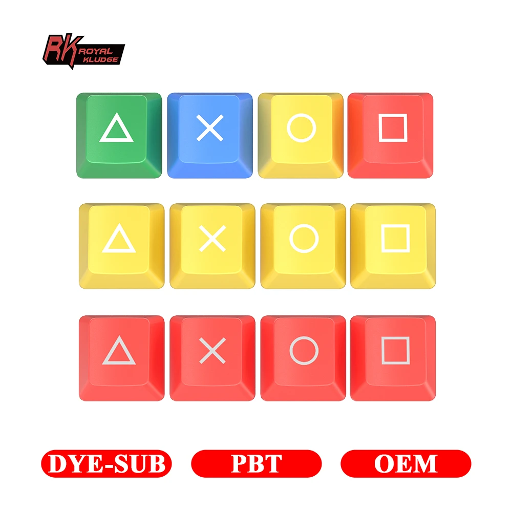4PCS Key PBT Keycap OEM Profile DYE-SUB Personalized Gaming Mechanical ...